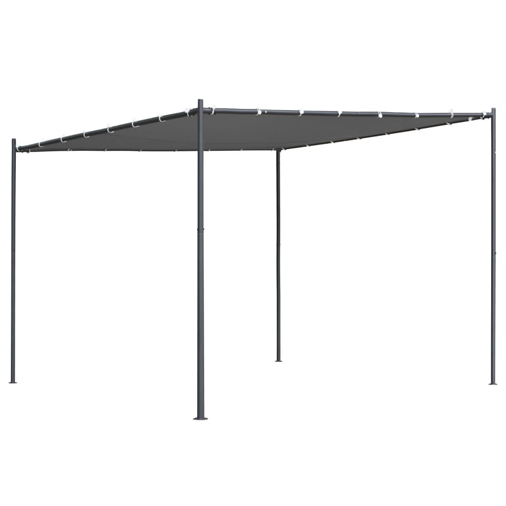 vidaXL 10’ x 10’ Slanted Roof Gazebo, UV-Resistant, Powder-Coated Steel ...