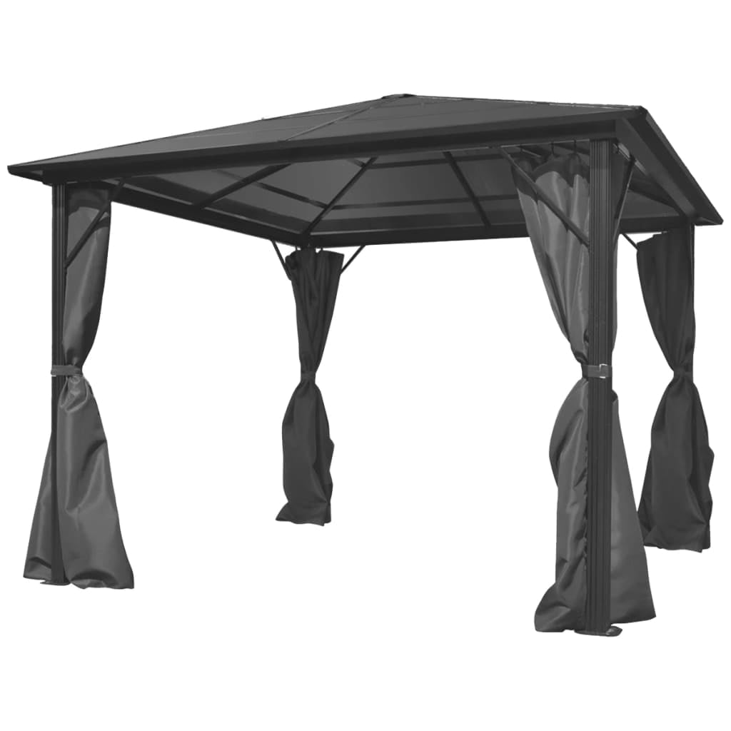 vidaXL Gazebo Pop up Canopy Tent Folding Patio Pavilion with Curtain ...
