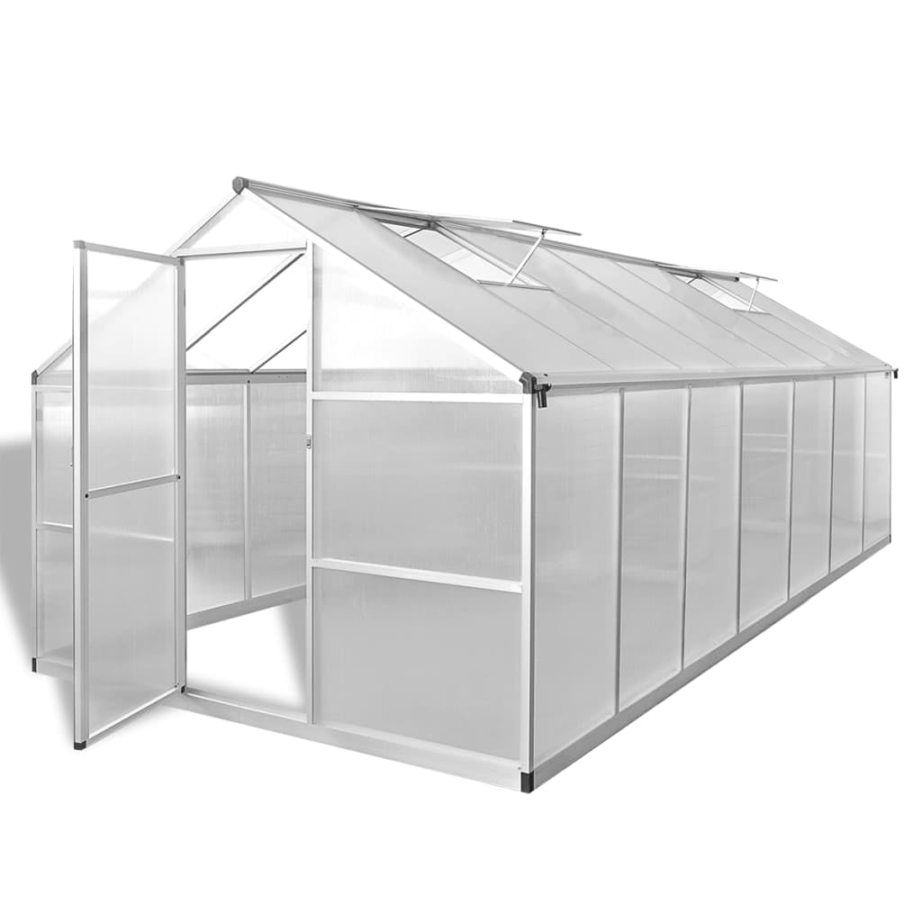 vidaXL Reinforced Aluminum Greenhouse, Indoor Plastic Garden Grow House ...