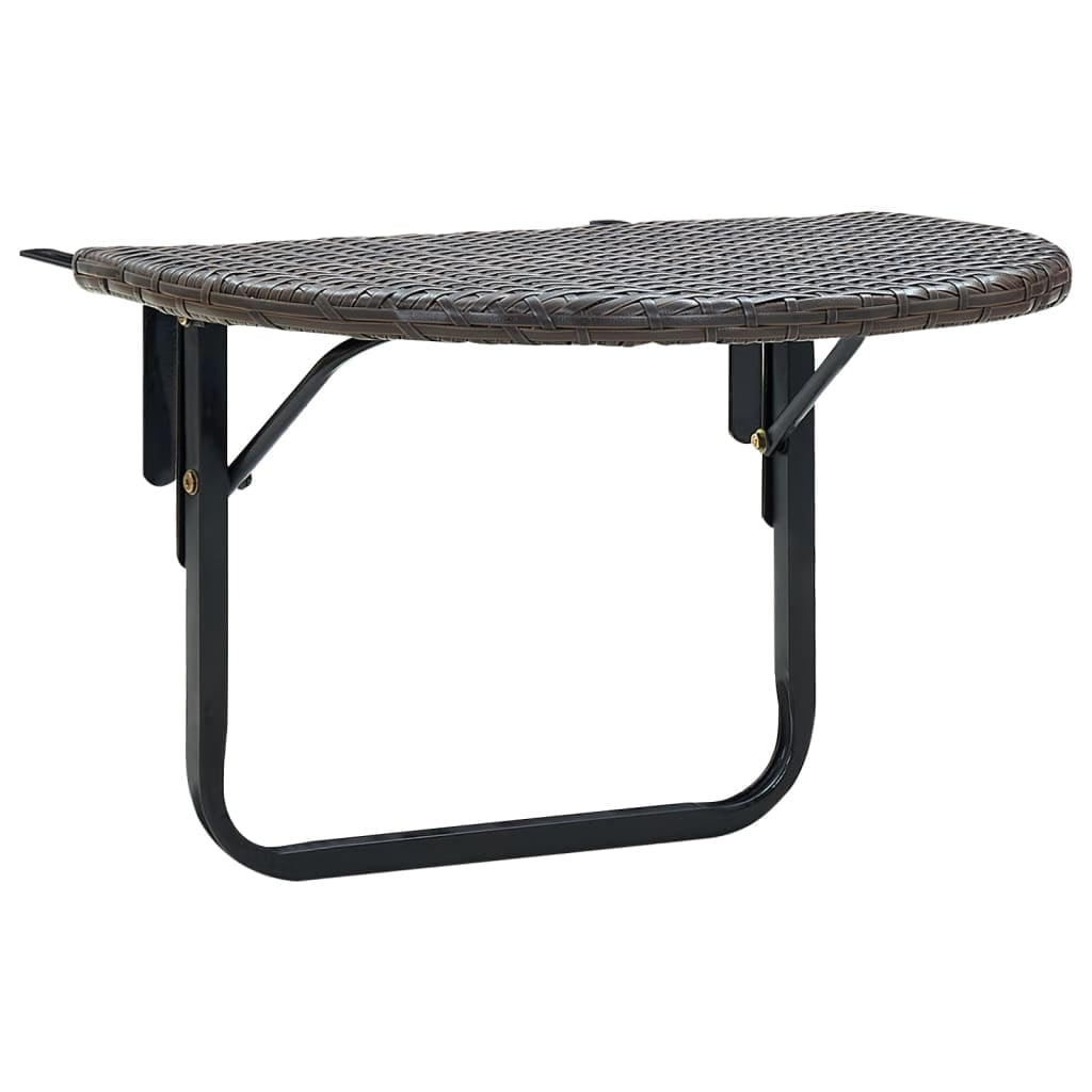 vidaXL Hanging Balcony Table Folding Outdoor Patio Railing Table PE ...