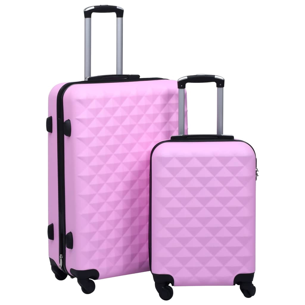 vidaXL Hardcase Trolley Set 2 pcs Pink ABS - Walmart.com