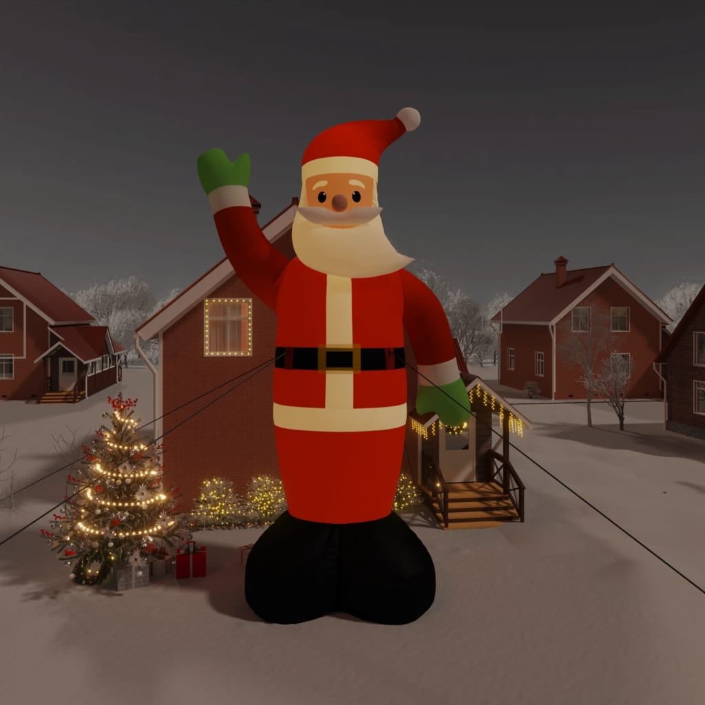 vidaXL Christmas Inflatable Santa Claus with LEDs 393.7" - Walmart.com