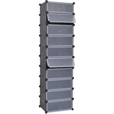 vidaXL Interlocking Shoe Organizer with 12 Compartments White - Walmart.com