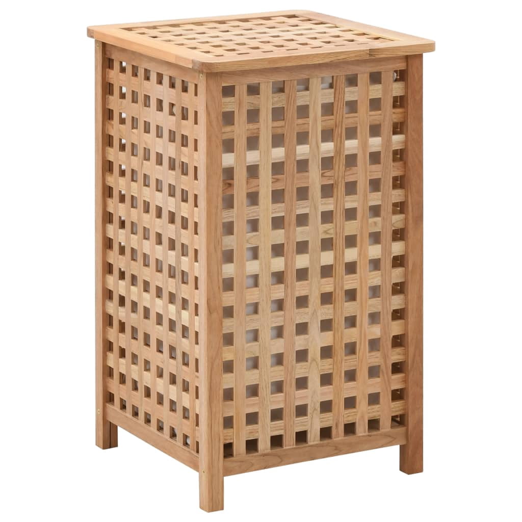 vidaXL Laundry Chest Basket with Removable Fabric Inner Bag Solid Wood ...