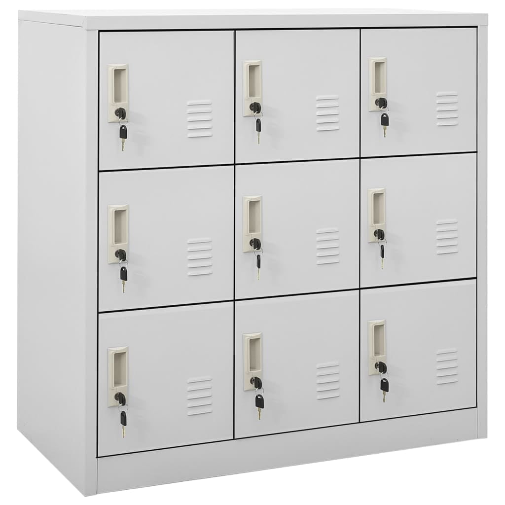 vidaXL Locker Cabinet Light Gray 35.4"x17.7"x36.4" Steel - Walmart.com