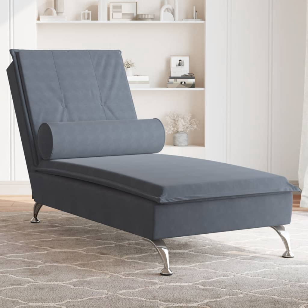 vidaXL Massage Chaise Lounge with Bolster Bedroom Living Room Furniture ...