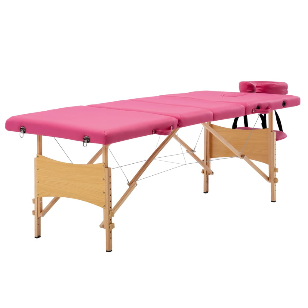 vidaXL Massage Table Foldable Massage Bed Salon Therapy Table 4 Zones ...