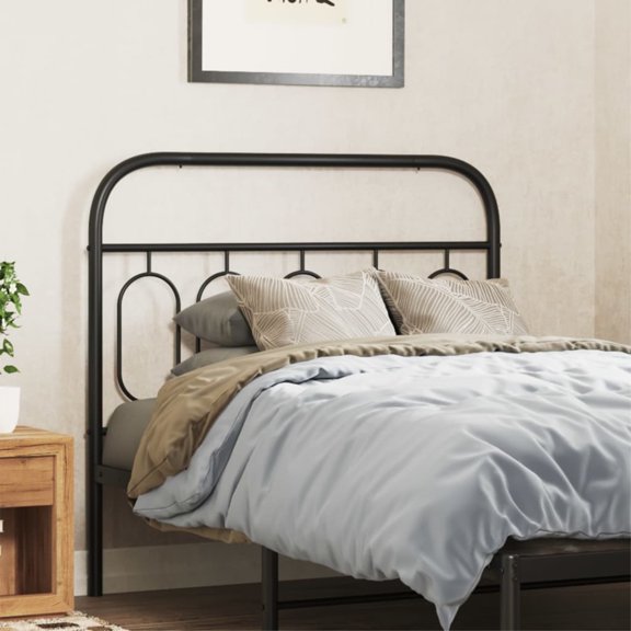 Sanford Metal Headboard Panel with Castings and Round Finial Posts ...