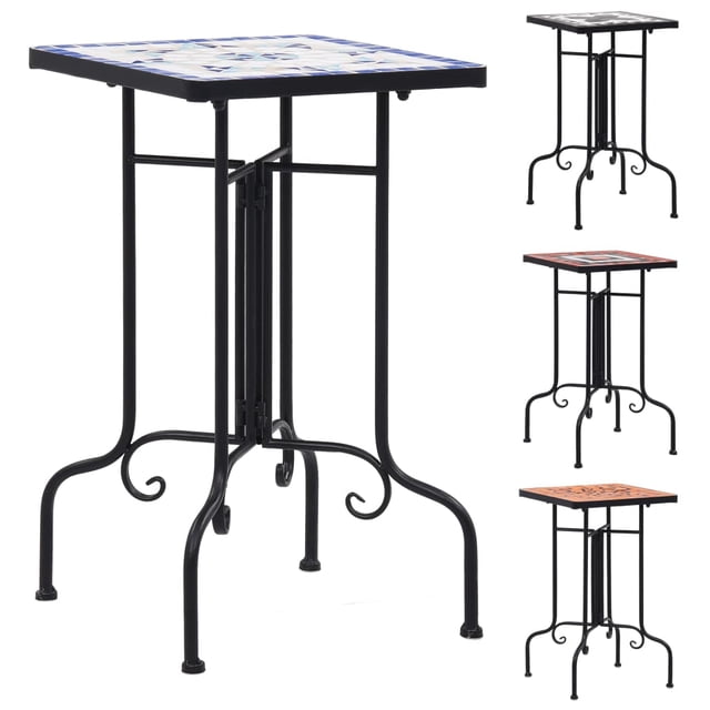 vidaXL Mosaic Side Table Plant Table Stand Patio Flower Pot Stand ...