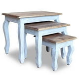 vidaXL Nesting Table Set 3 Pieces Solid Reclaimed Wood - Walmart.com