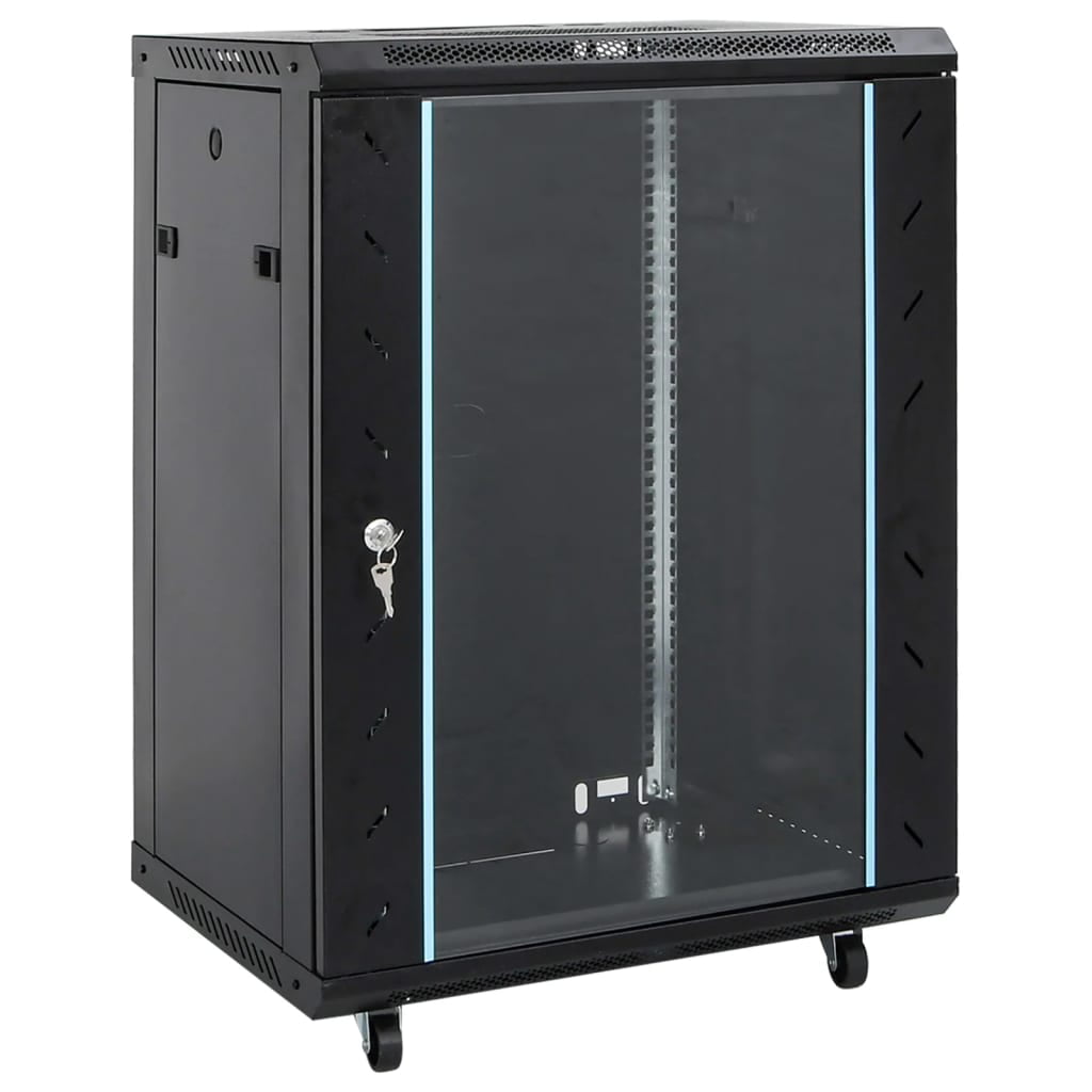 vidaXL Network Cabinet IT Data Storage Rack Unit Standing Network ...