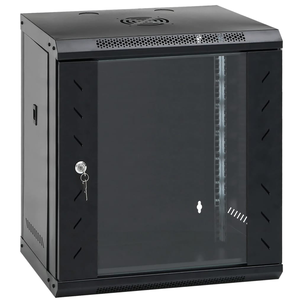 vidaXL Network Cabinet Wall Mounted Network Server Cabinet with Door ...