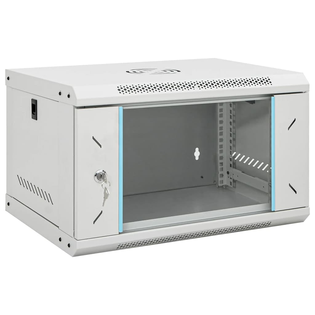 vidaXL Network Cabinet Wall Mounted Network Server Cabinet with Door ...
