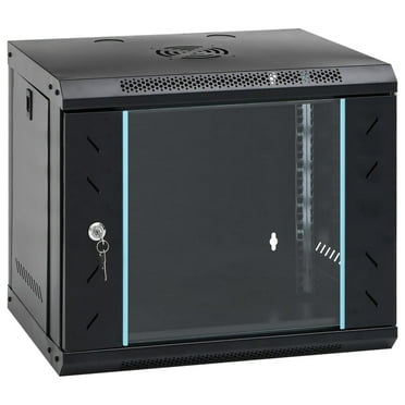BENTISM 6U 13.8'' Wall Mount Network Server Rack Cabinet Enclosure with ...