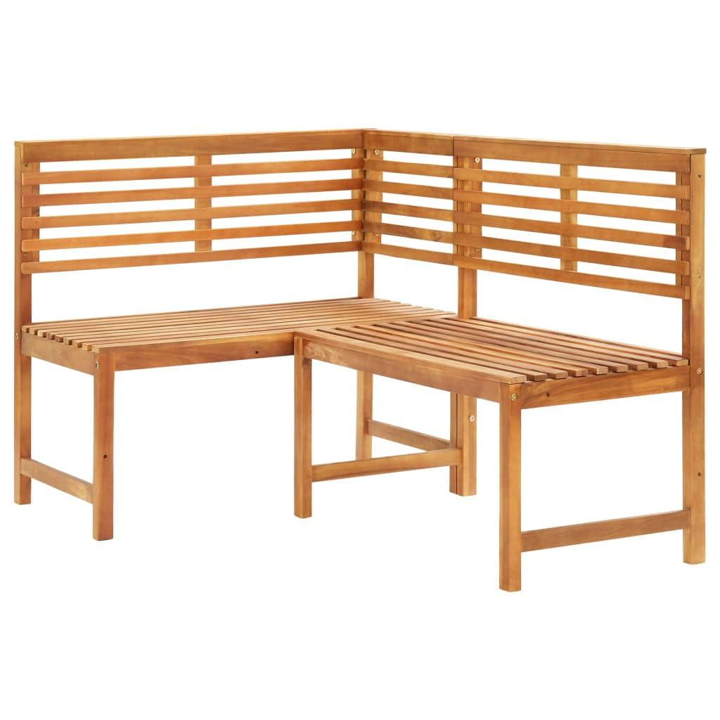vidaXL Outdoor Corner Bench Side Bench for Patio Garden Solid Wood ...