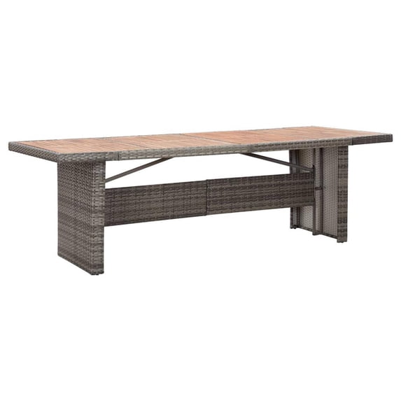vidaXL Outdoor Dining Table Garden Patio Table Solid Wood Acacia PE ...