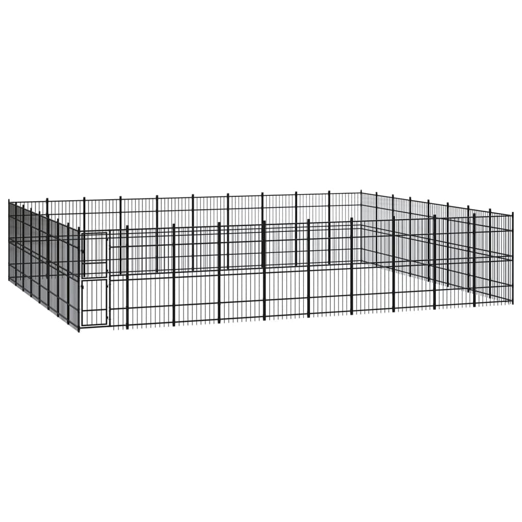 vidaXL Outdoor Dog Kennel Large Dog Crate Dog Cage Exercise Playpen ...