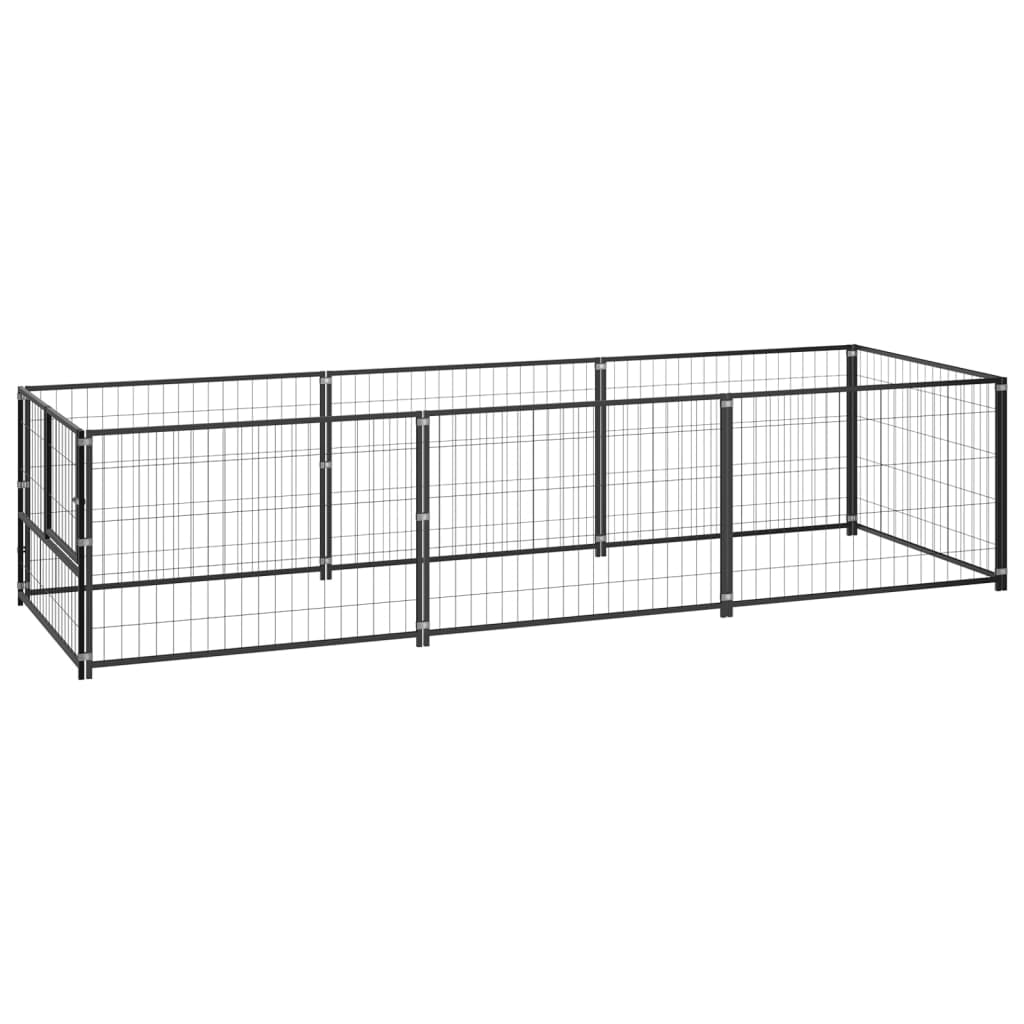 vidaXL Outdoor Dog Kennel Large Dog Crate Dog Cage Exercise Playpen ...