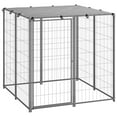vidaXL Outdoor Dog Kennel Large Dog Crate Lockable Puppy Cage with Roof ...
