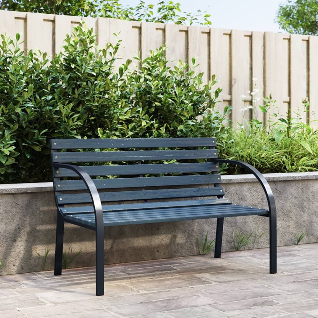 vidaXL Outdoor Patio Bench 2-Seater Bench Patio Loveseat Chair Wood and ...