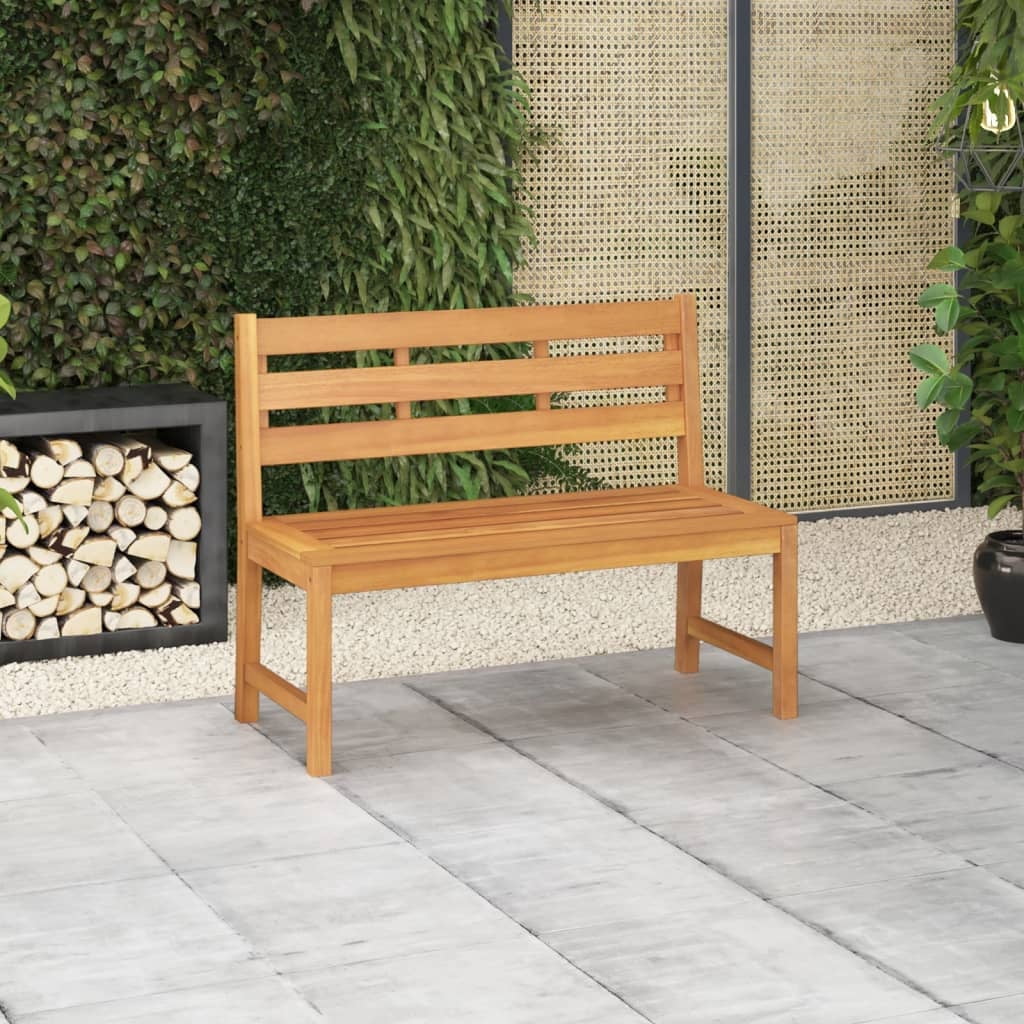 vidaXL Outdoor Patio Bench, Garden Park Bench, Solid Teak Wood, 44.9x23 ...