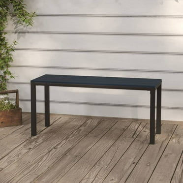vidaXL Outdoor Patio Bench Garden Park Bench for Backyard Deck Steel ...