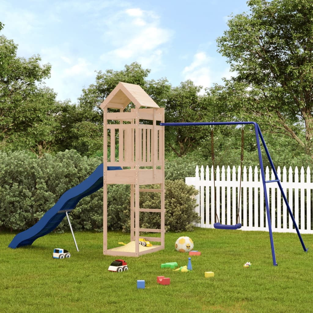 vidaXL Outdoor Playset Solid Wood Pine - Walmart.com