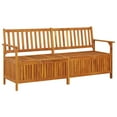 vidaXL Solid Acacia Wood Outdoor Storage Bench Deck Box for Patio ...