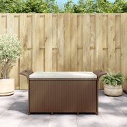 vidaXL Outdoor Storage Bench Deck Box for Patio Furniture Solid Wood ...