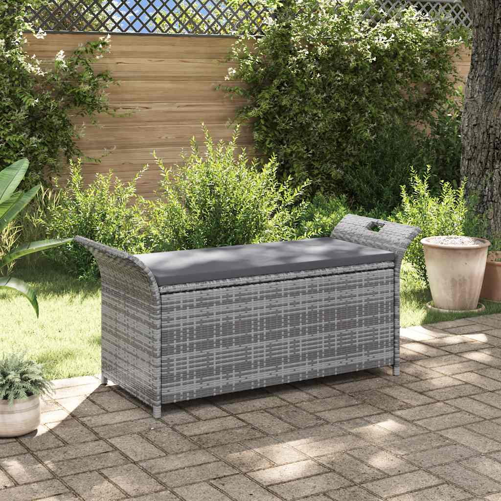 Free Shipping! vidaXL Outdoor Waterproof Storage Bench Patio Rattan ...