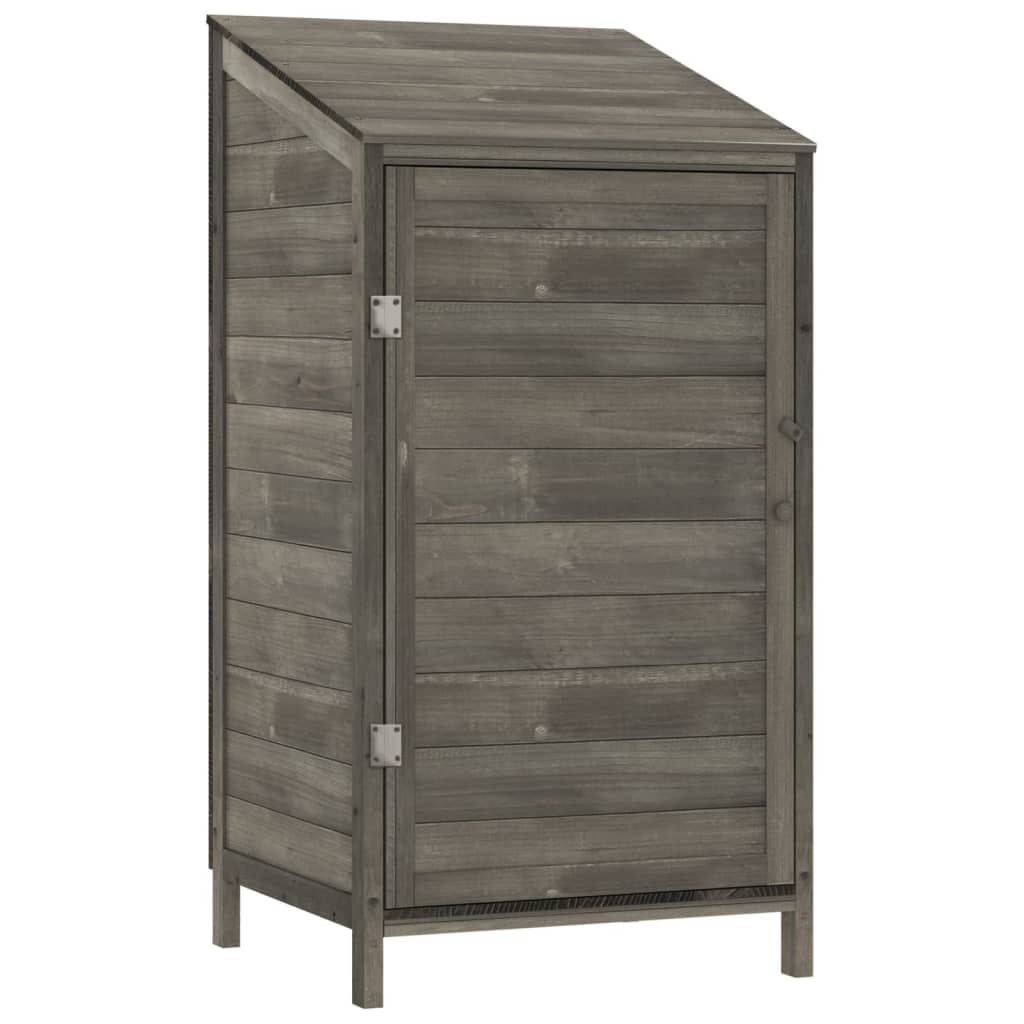 vidaXL Solid Fir Wood Outdoor Storage Shed for Backyard, Yard, Outside ...