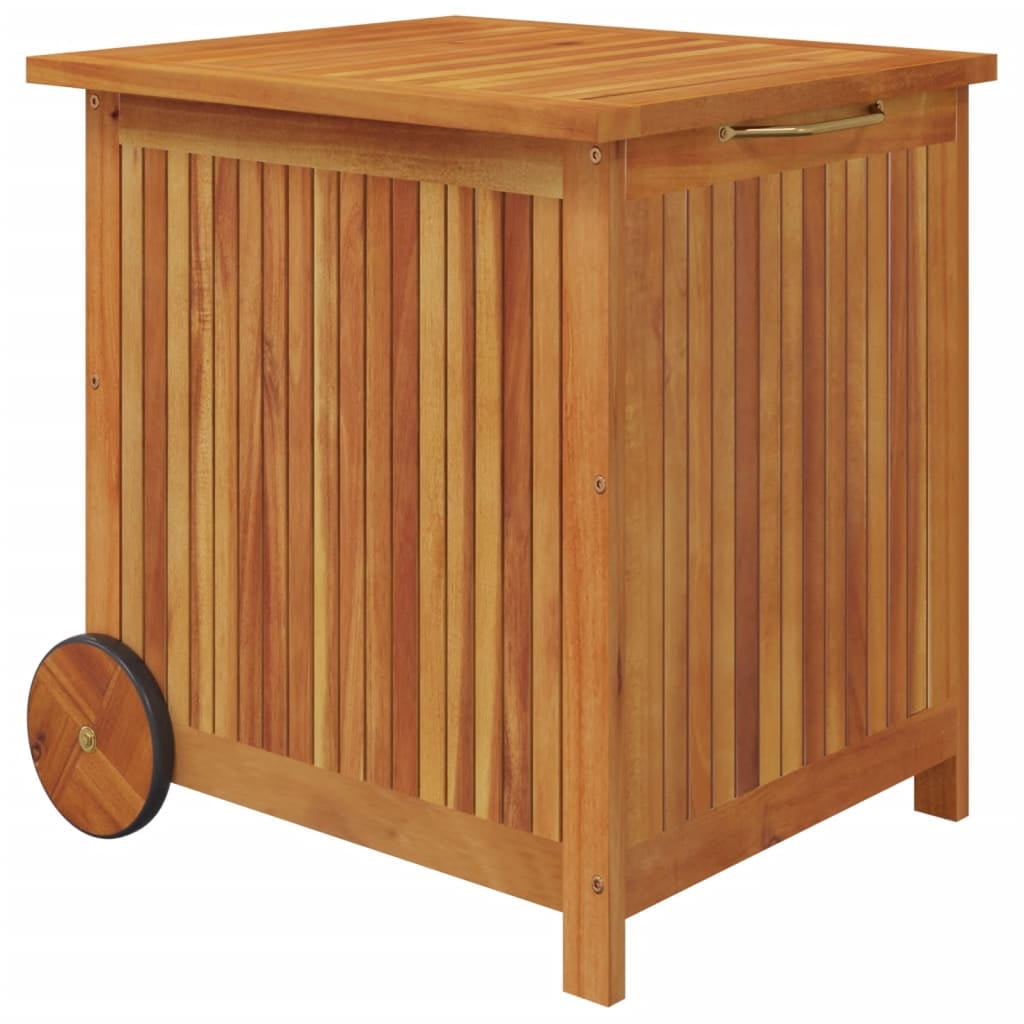 vidaXL Outdoor Wooden Deck Box, Water-Resistant with Wheels - Walmart.com
