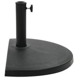 vidaXL Parasol Base Half Round Polyresin 33.1 lb Black - Walmart.com