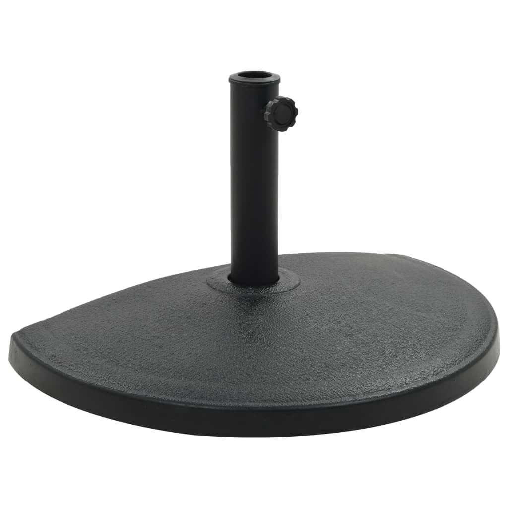 vidaXL Parasol Base Half Round Polyresin 33.1 lb Black - Walmart.com