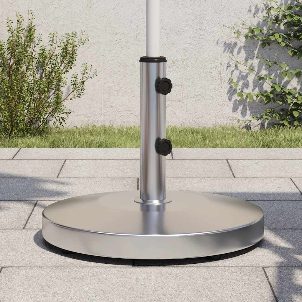 vidaXL Parasol Base Silver Stainless steel, concrete Large Parasol Base ...