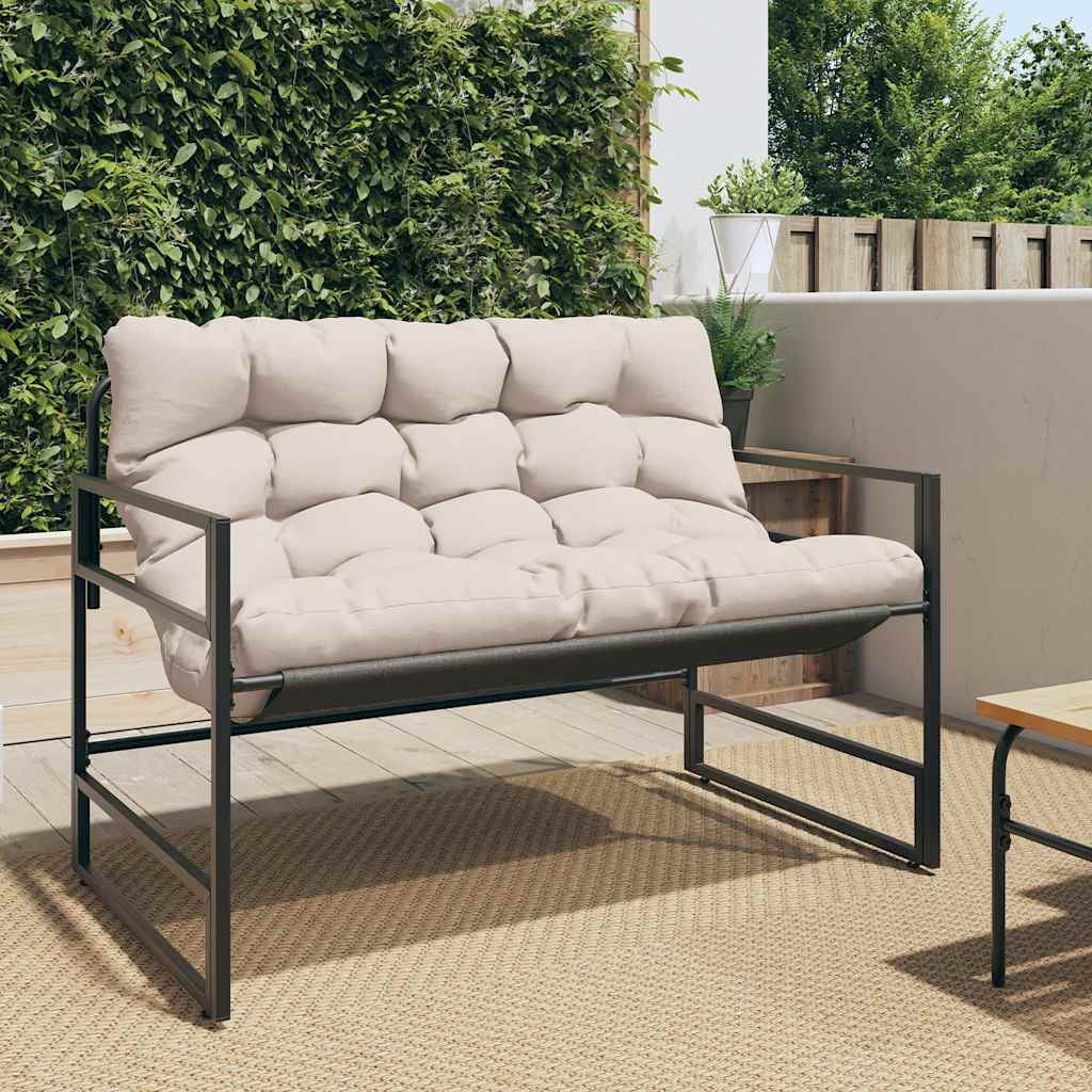 vidaXL Patio Bench with Cushion Seating Outdoor Backyard Garden ...