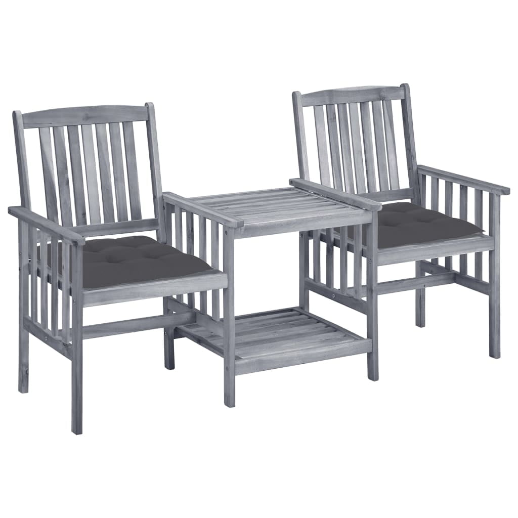 vidaXL Patio Bistro Set Table and Chairs Conversation Set Solid Acacia ...