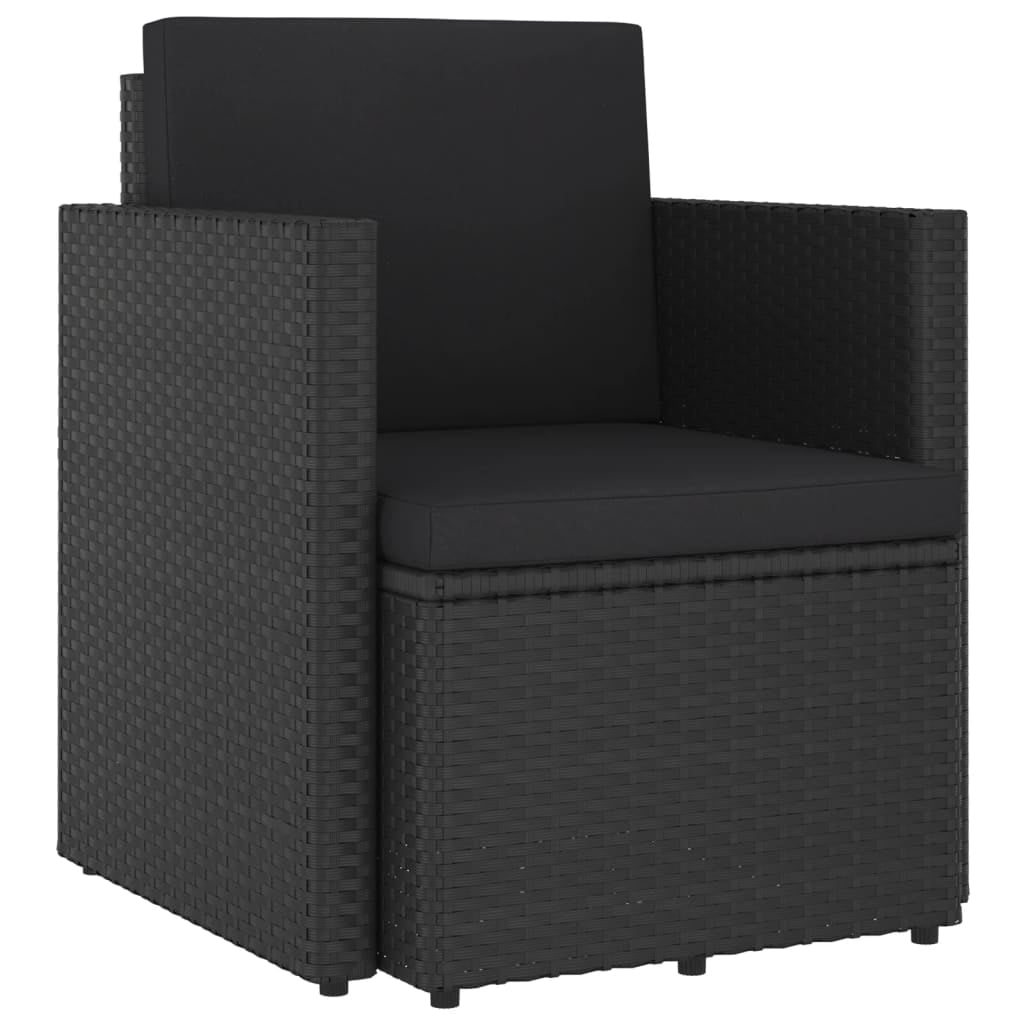 vidaXL Patio Chair All Weather Outdoor Furniture with Cushions Poly ...