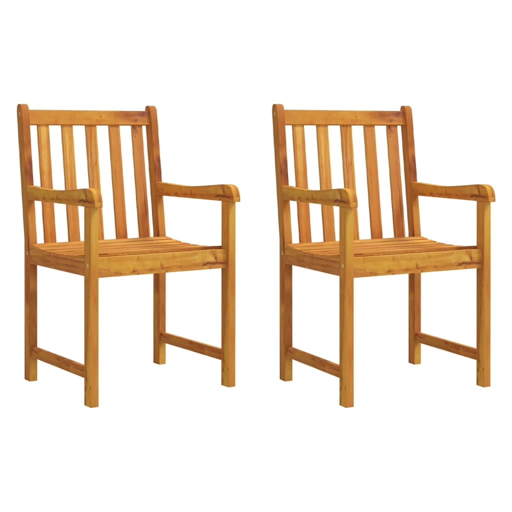 vidaXL Patio Chair Outdoor Slatted Armchair Garden Seat Solid Wood ...