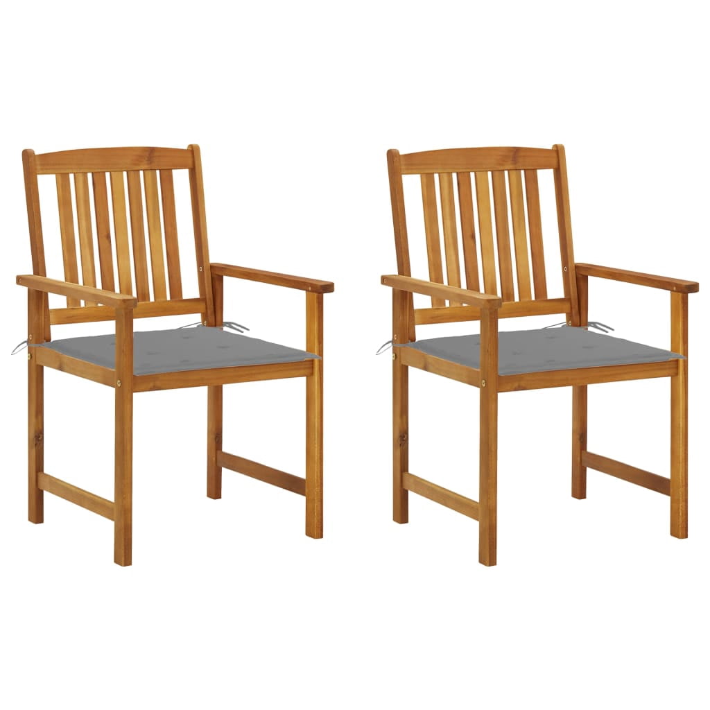 vidaXL Patio Chairs Outdoor Patio Dining Chair with Cushions Solid Wood ...