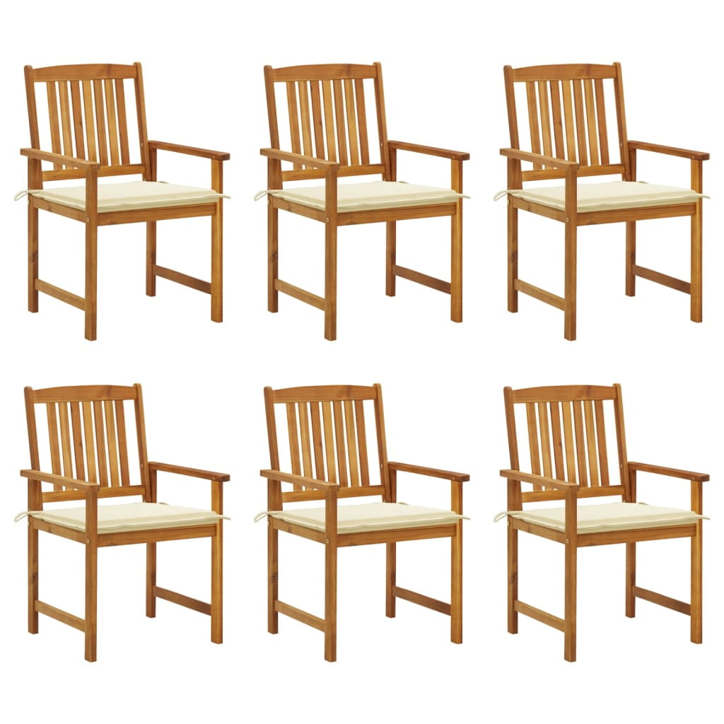 vidaXL Patio Chairs Outdoor Patio Dining Chair with Cushions Solid Wood ...