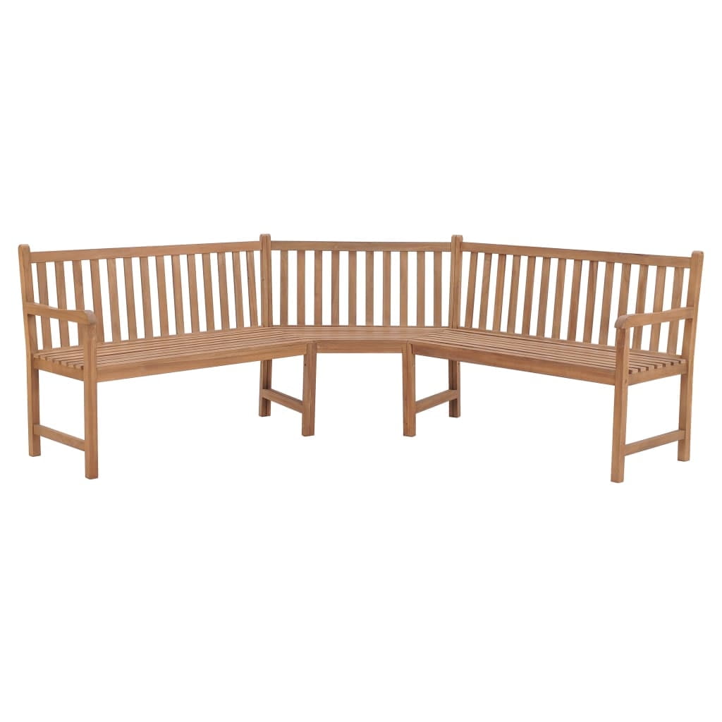 vidaXL Patio Corner Bench 72.8"x72.8"x35.4" Solid Teak Wood - Walmart.com