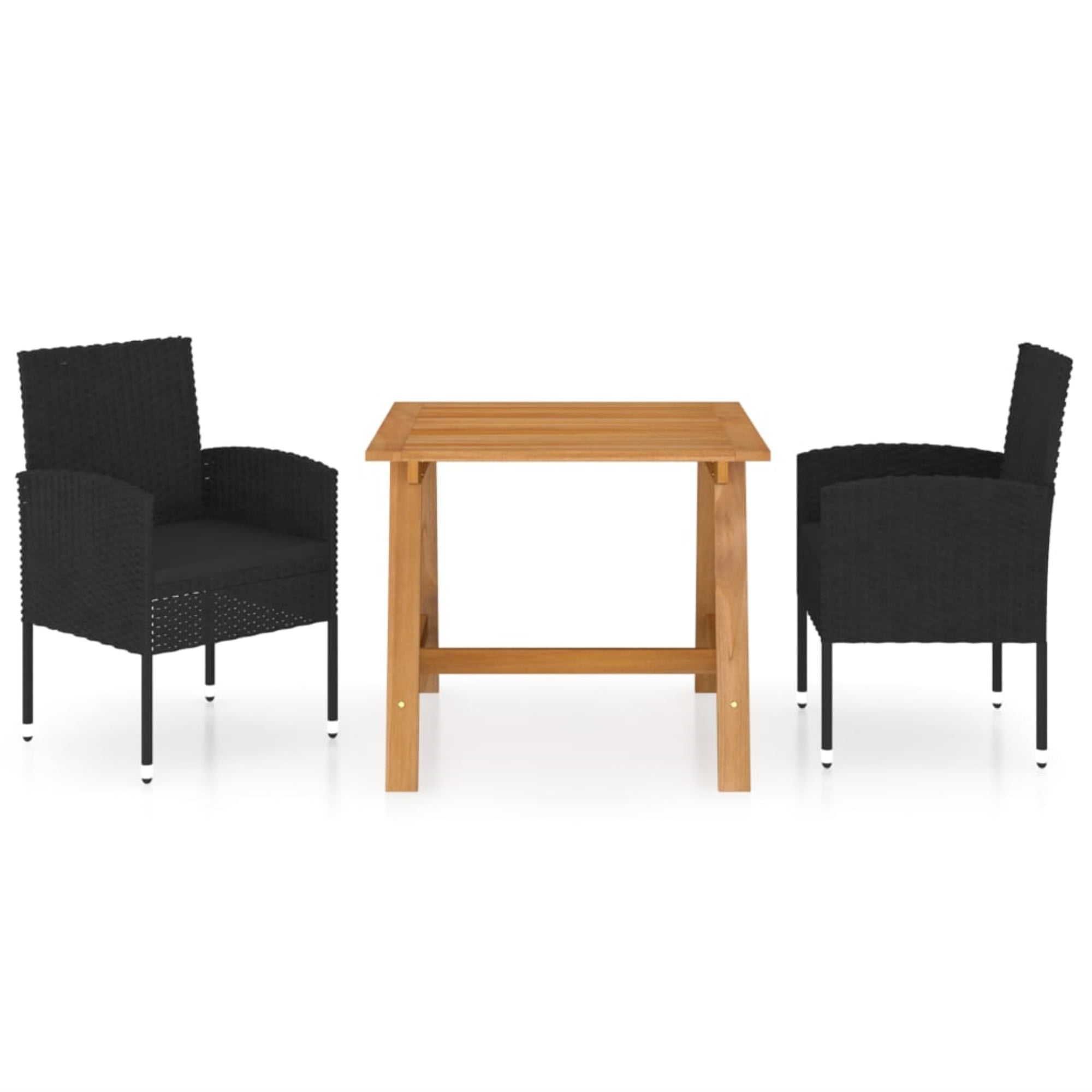 vidaXL Patio Dining Set 3 Piece Garden Outdoor Table and Chair Multi ...