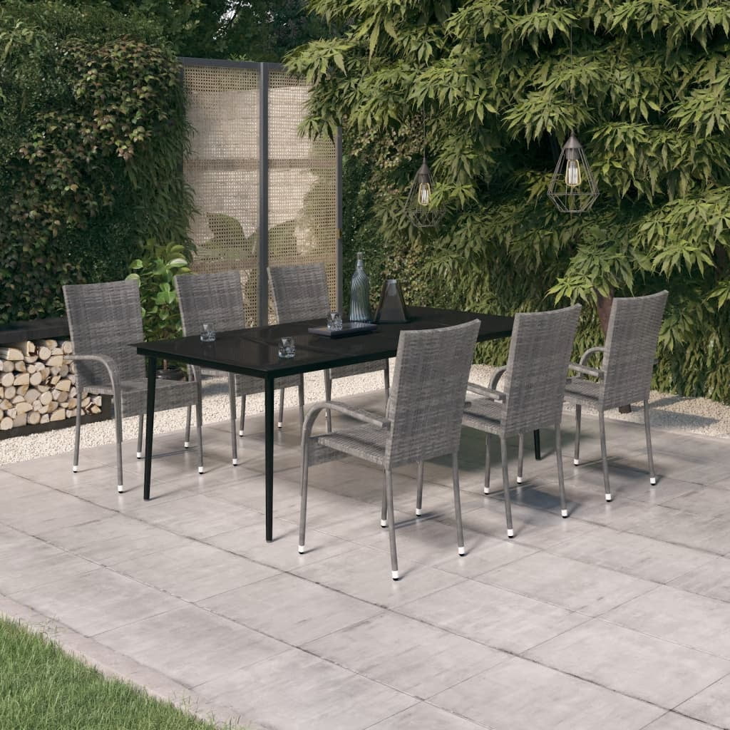 vidaXL Patio Dining Set Garden Outdoor Table 3/5/7/9 Piece Multi Colors ...