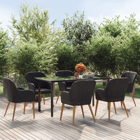 vidaXL Patio Dining Set Outdoor Dining Set Table and Chair Set for ...