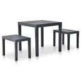 vidaXL Patio Furniture Set 3 Piece Outdoor Bench and Table Dining Set ...