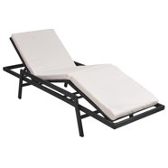 vidaXL Sun Lounger with Table Solid Teak Wood - Walmart.com