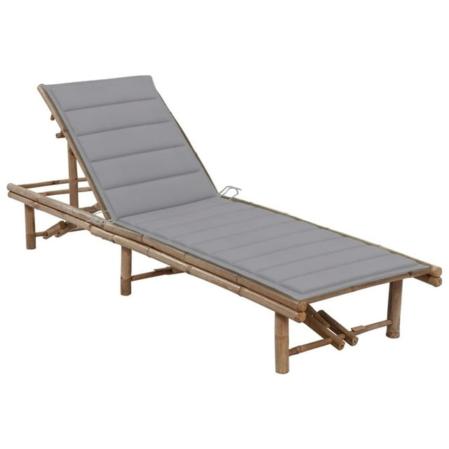 vidaXL Patio Lounge Chair Porch Sunbed Poolside Sunlounger with Cushion ...