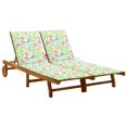 vidaXL Patio Lounge Chair Sunbed Sunlounger with Cushion Solid Acacia ...