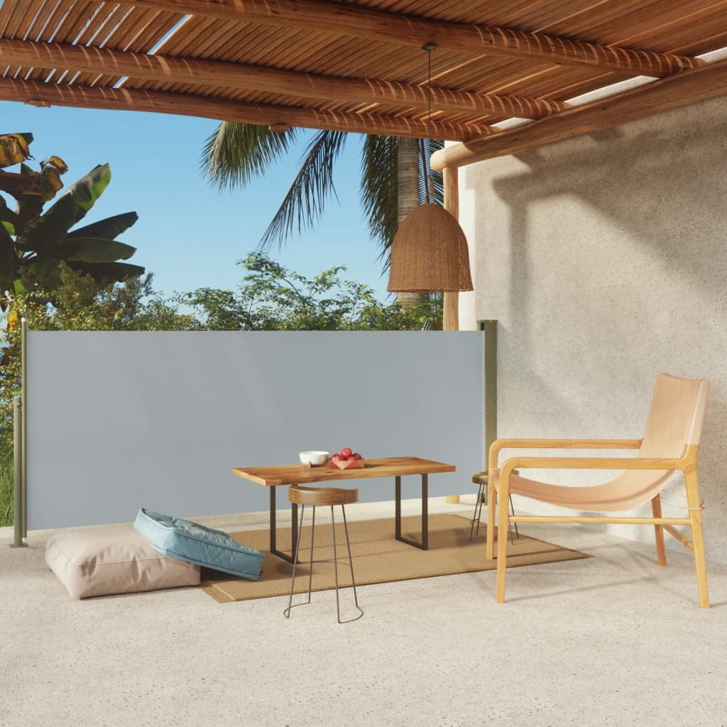 vidaXL Patio Retractable Side Awning Folding Privacy Screen Windscreen ...